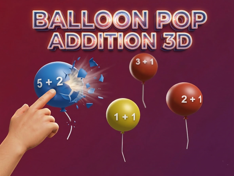 Balloon Pop Addition 3D 🕹️ SGameS에서 온라인으로 플레이