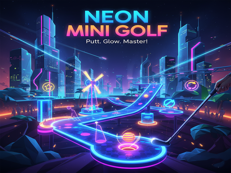Neon Mini Golf 🕹️ SGameS에서 온라인으로 플레이