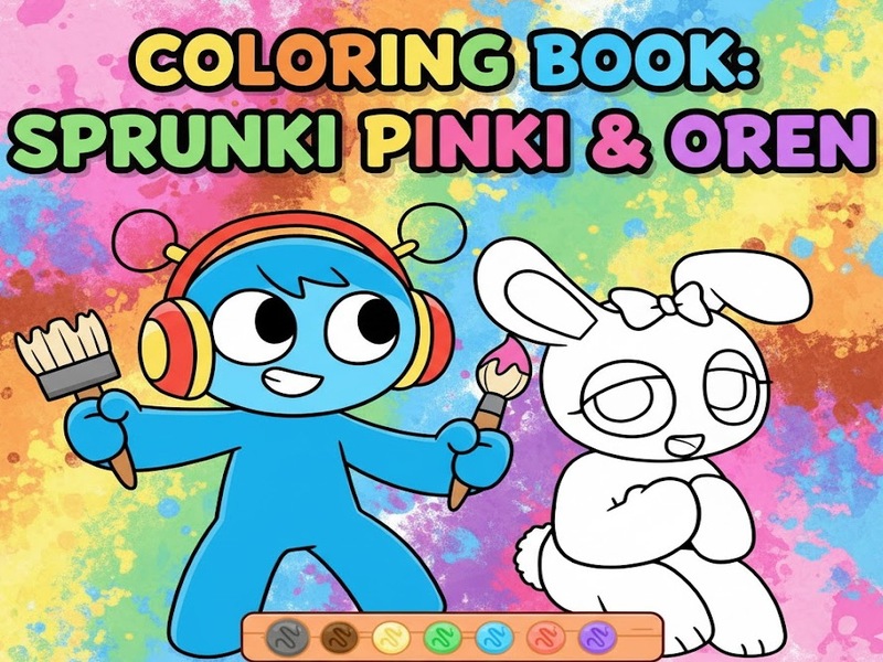 Coloring Book: Sprunki Pinki & Oren 🕹️ SGameS에서 온라인으로 플레이