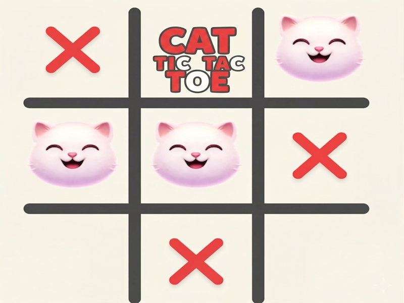 Cat Tic Tac Toe 🕹️ SGameS에서 온라인으로 플레이
